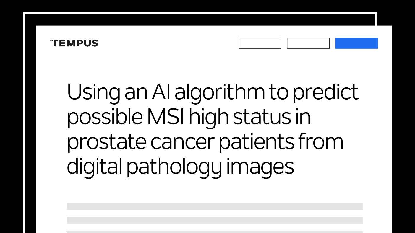Using an AI algorithm to predict possible MSI high status in prostate ...